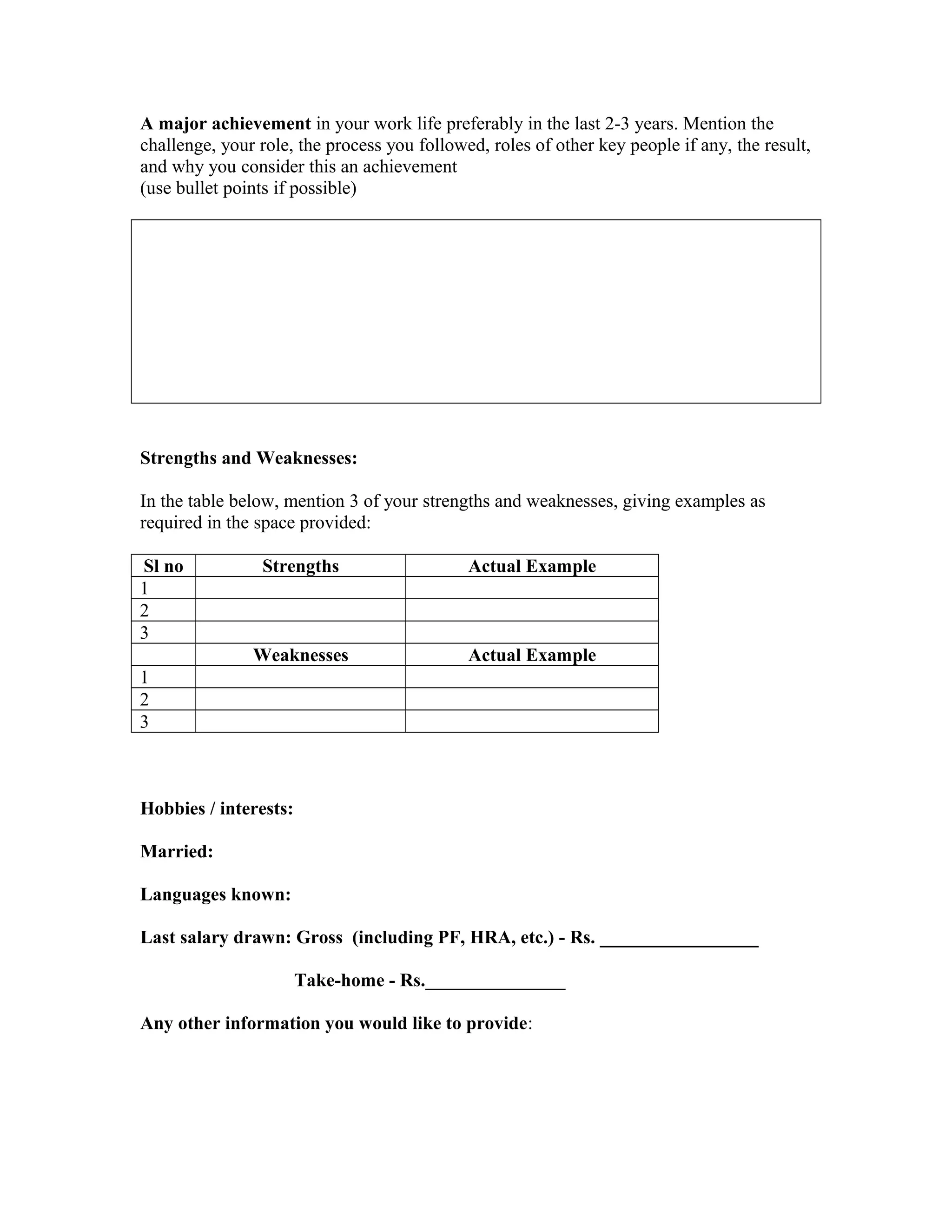 Biodata format final | DOC