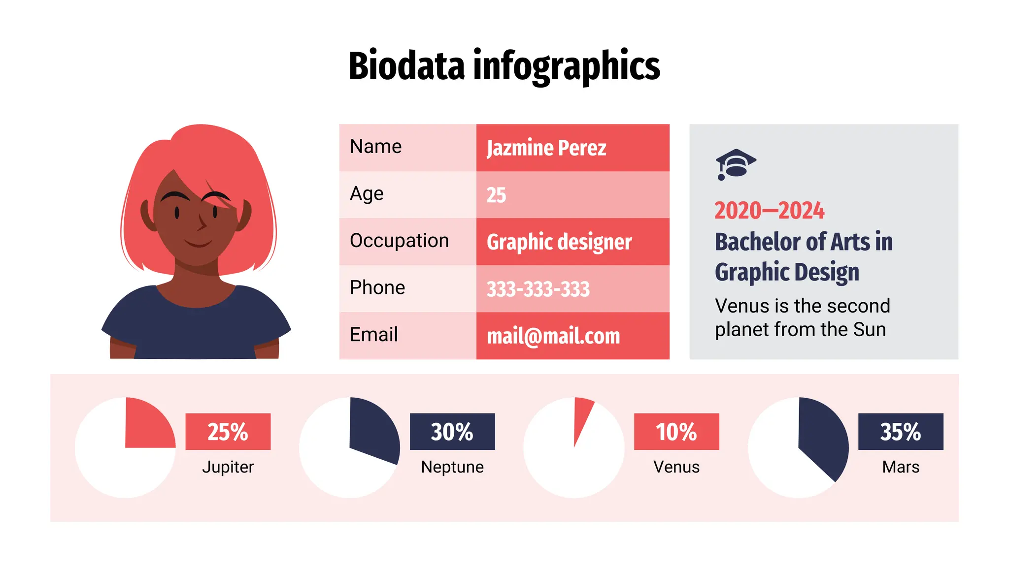 Templates Biodata Infographics excel .pptx