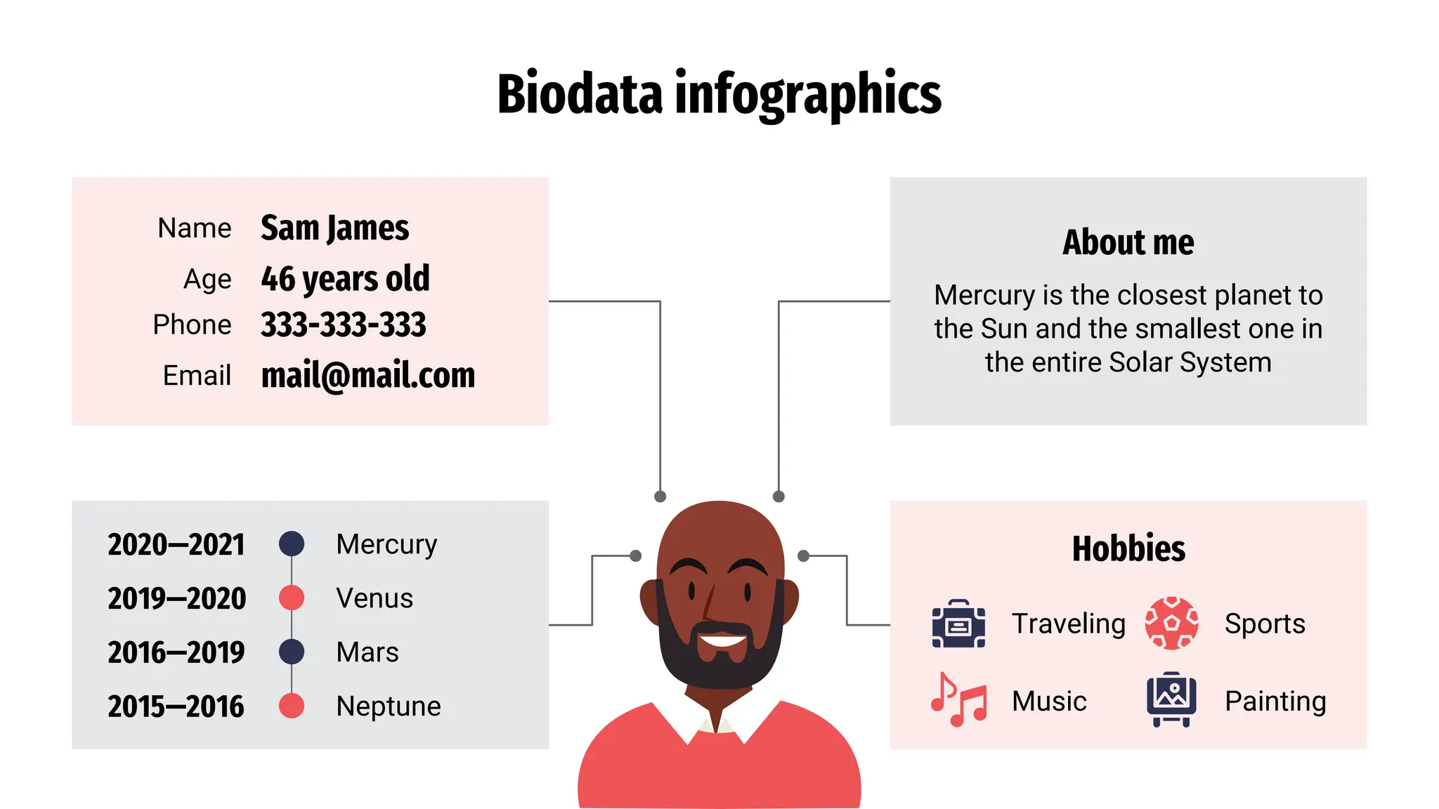 Templates Biodata Infographics excel .pptx