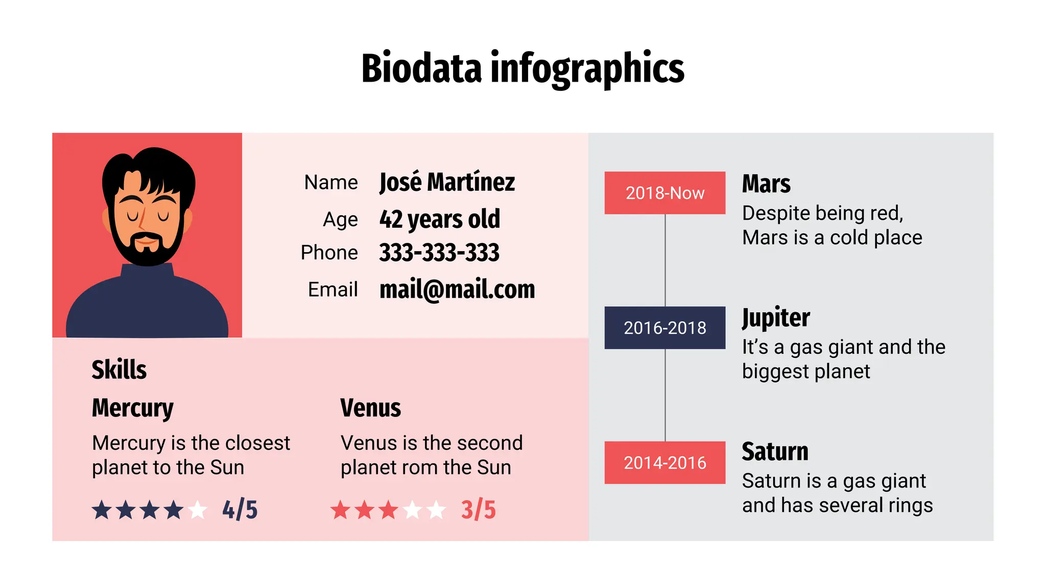 Templates Biodata Infographics excel .pptx