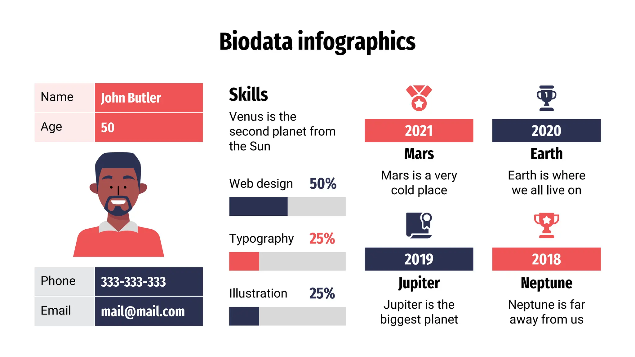 Templates Biodata Infographics excel .pptx