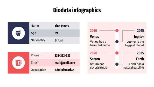 Templates Biodata Infographics excel .pptx