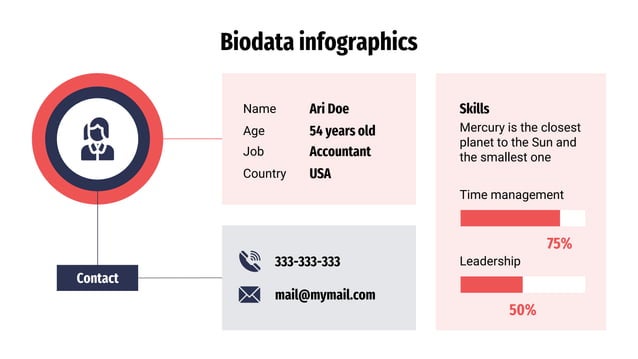 Templates Biodata Infographics excel .pptx