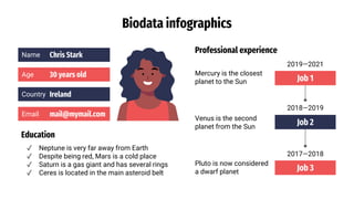 Templates Biodata Infographics excel .pptx