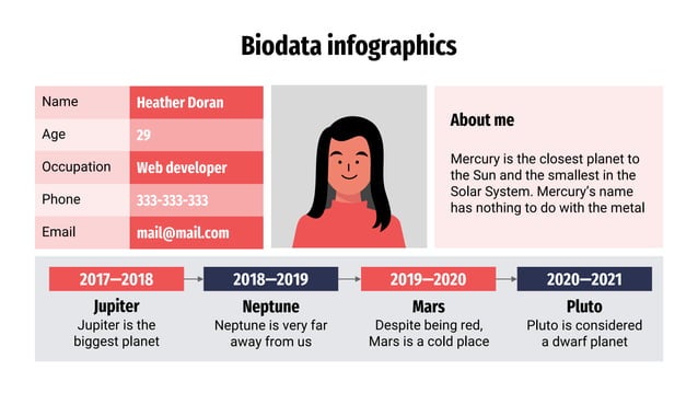 Templates Biodata Infographics excel .pptx
