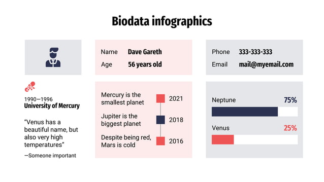 Templates Biodata Infographics excel .pptx