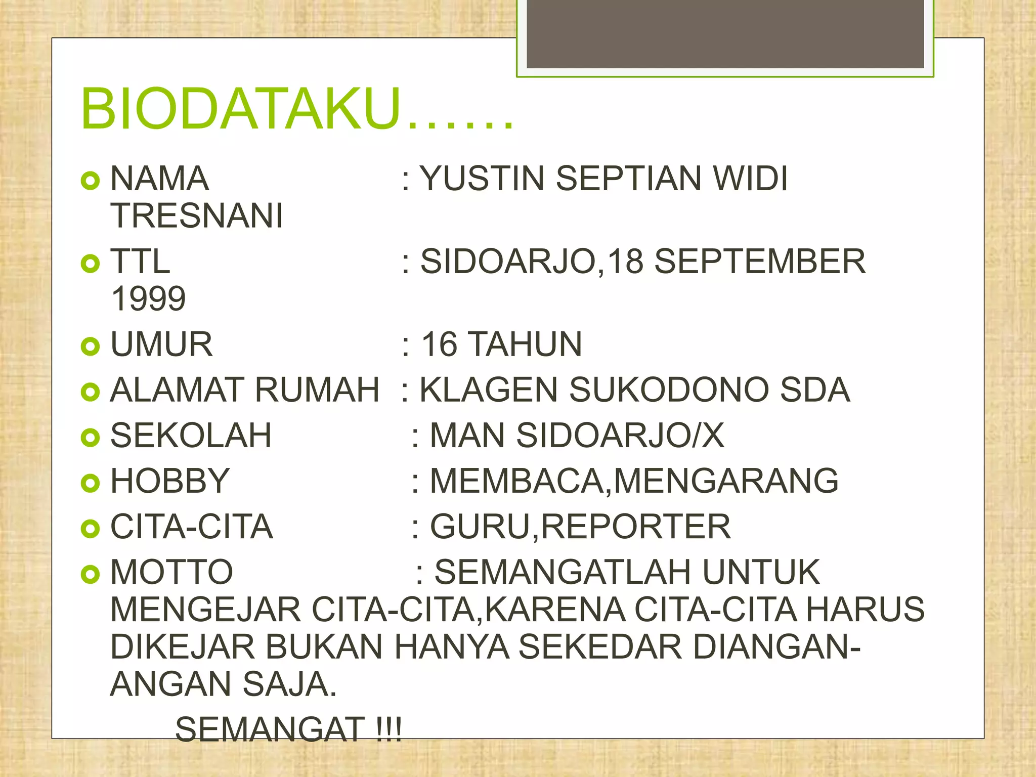 Biodataku ppt | PPTX