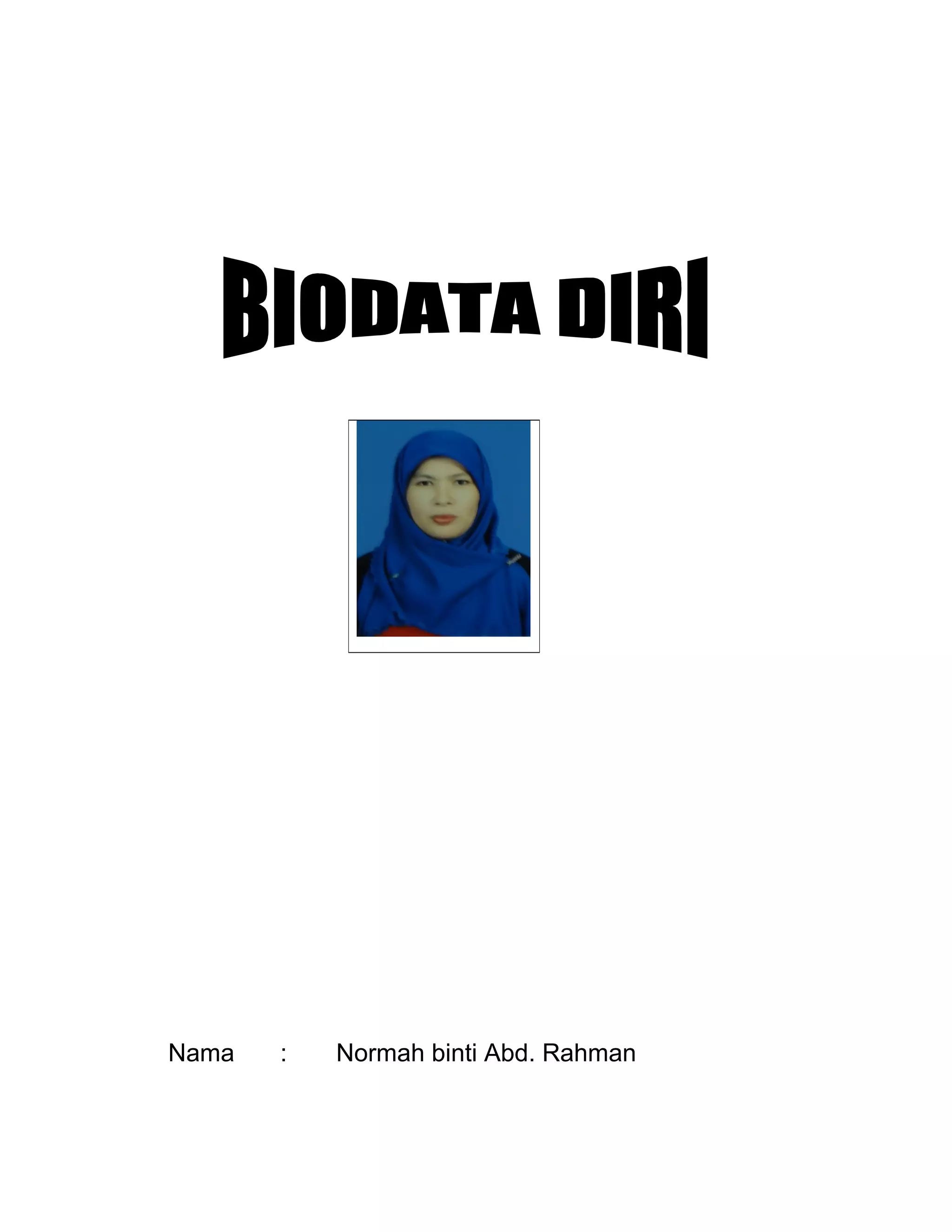 Biodata normah | DOC