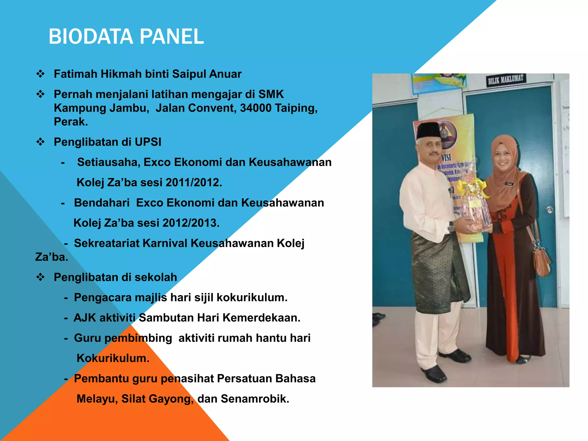 Biodata panel | PPTX