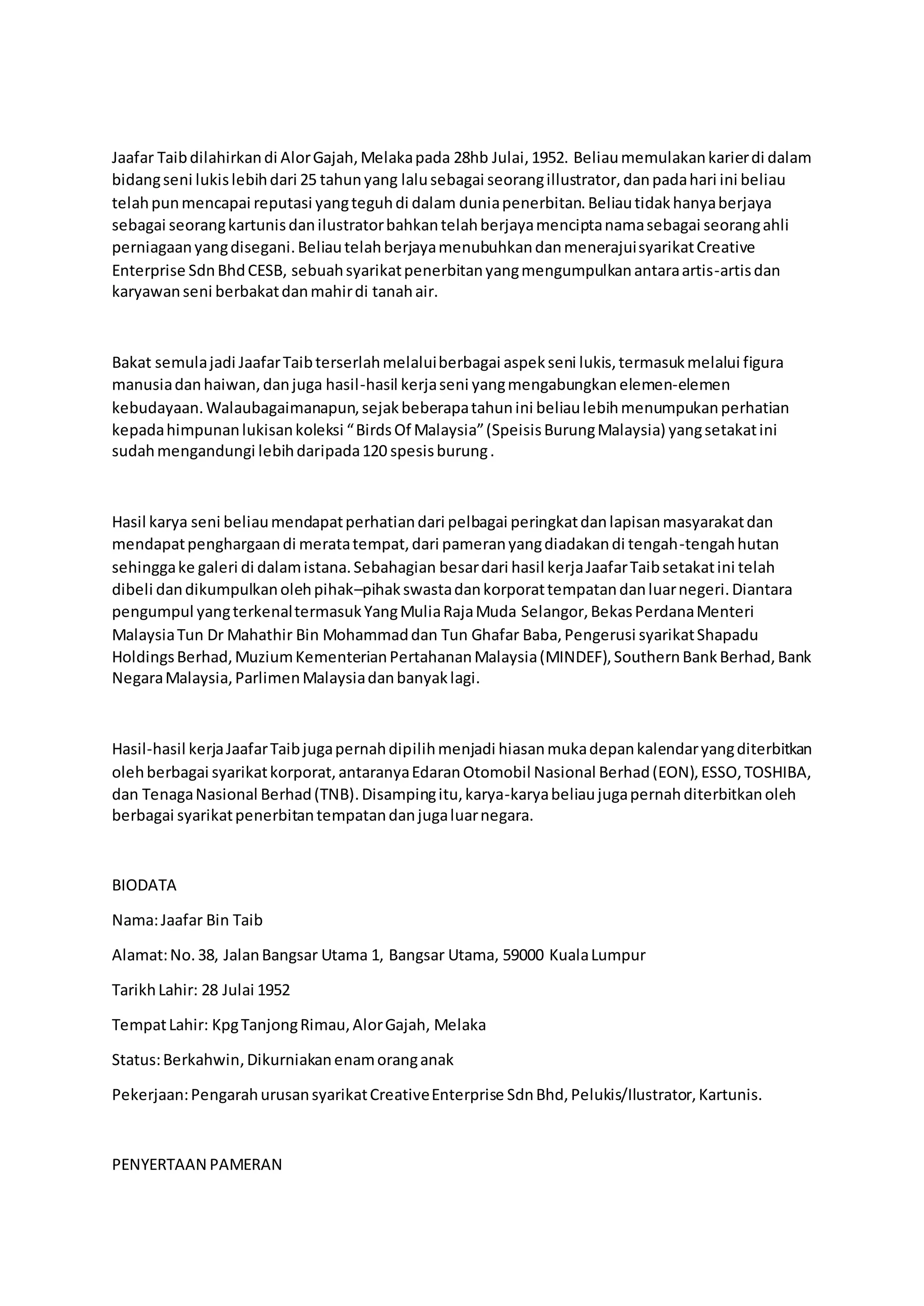 Biodata penulis | DOCX