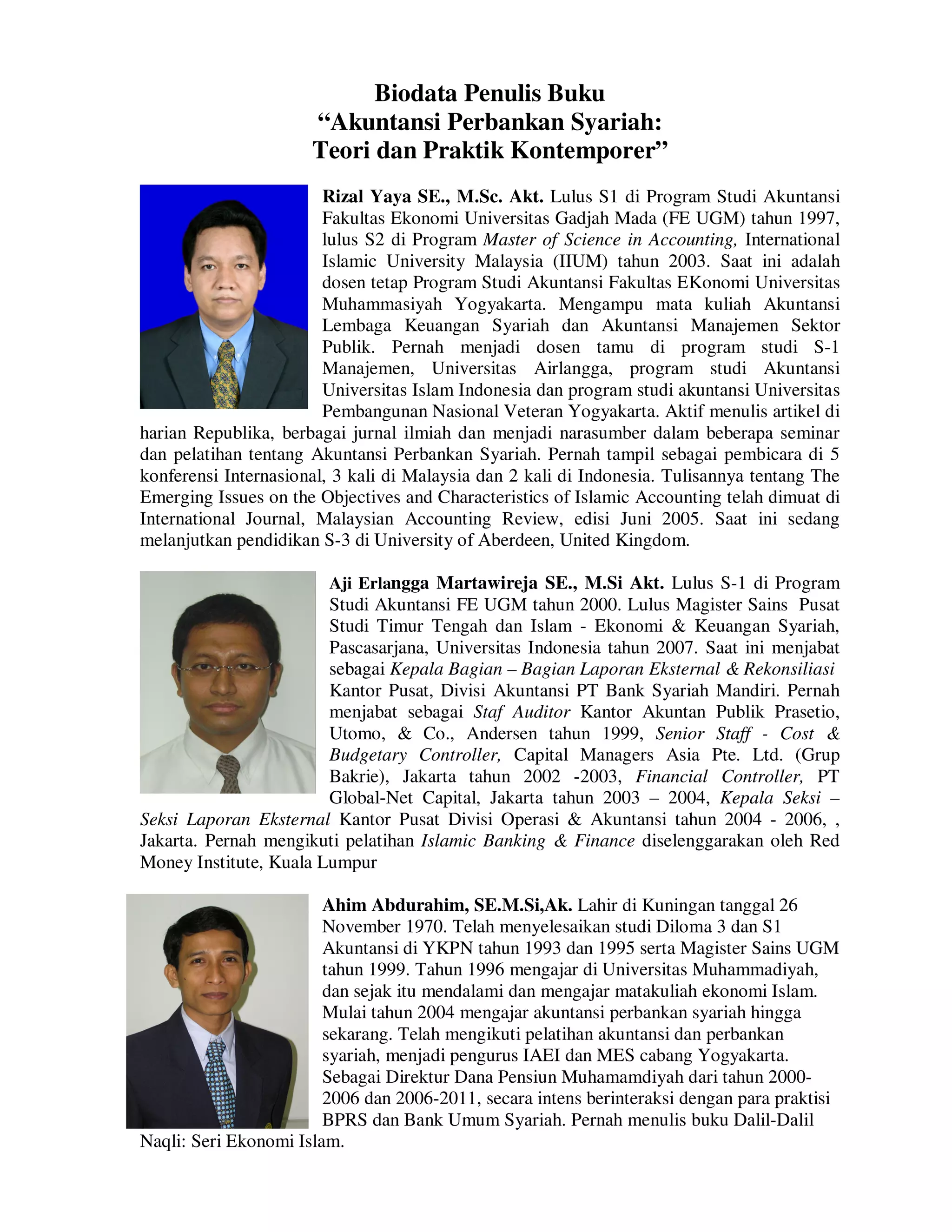 Biodata penulis buku | PDF