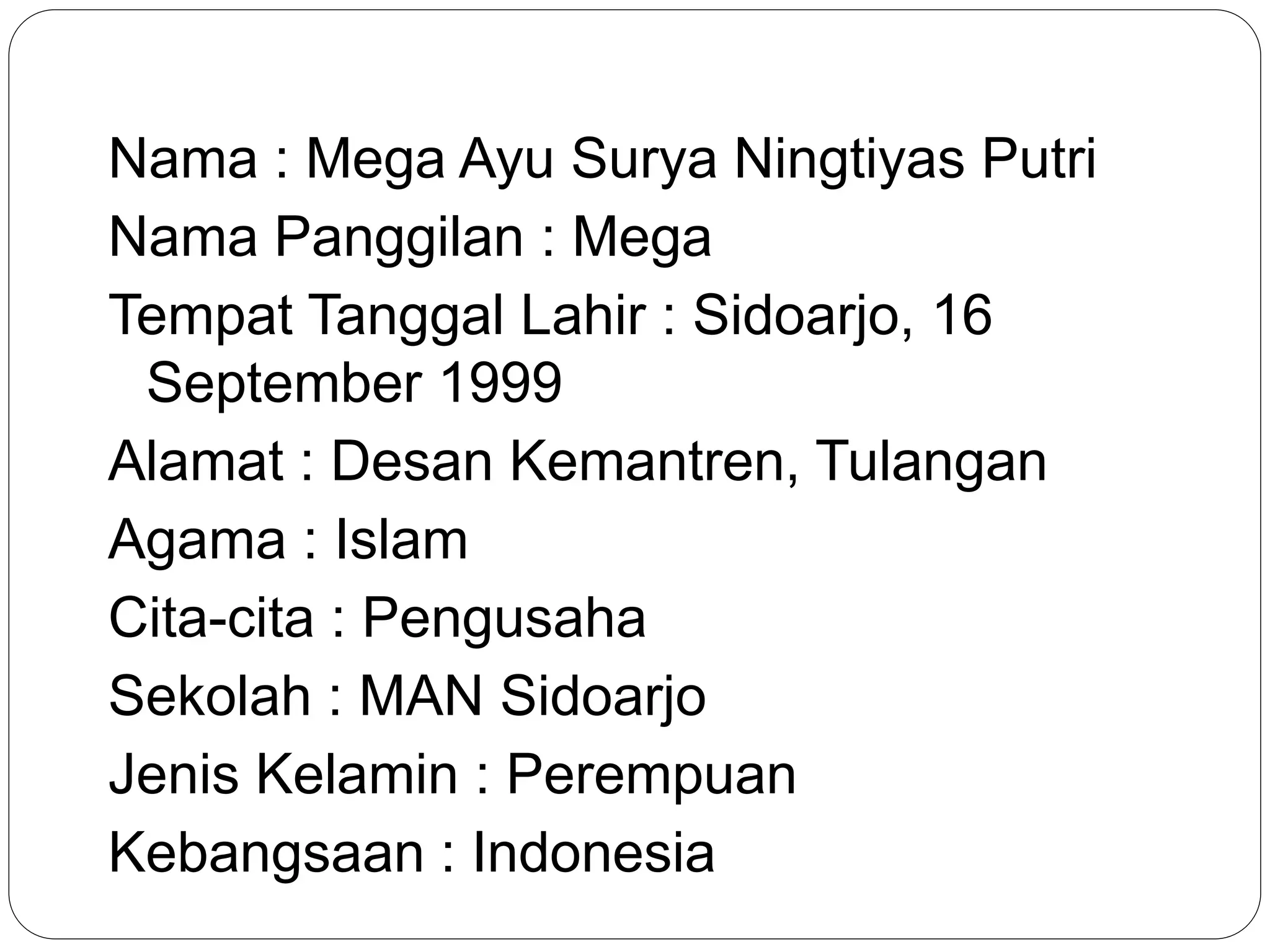 Biodata pribadi ku | PPT