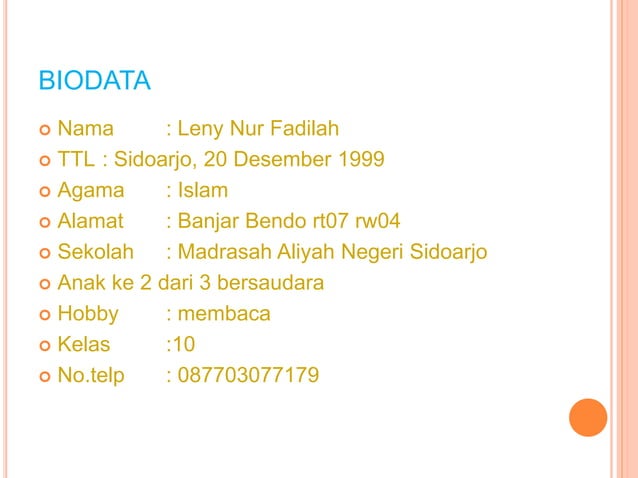 Biodata prodistik | PPTX