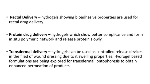 Biodegradable polymers for controlled release & Hydrogel classification ...