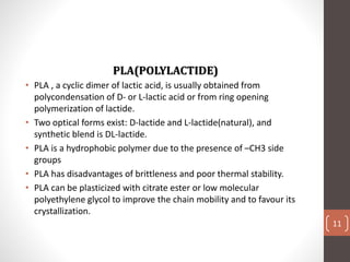 Biodegradable polymer in drug delivery | PPTX