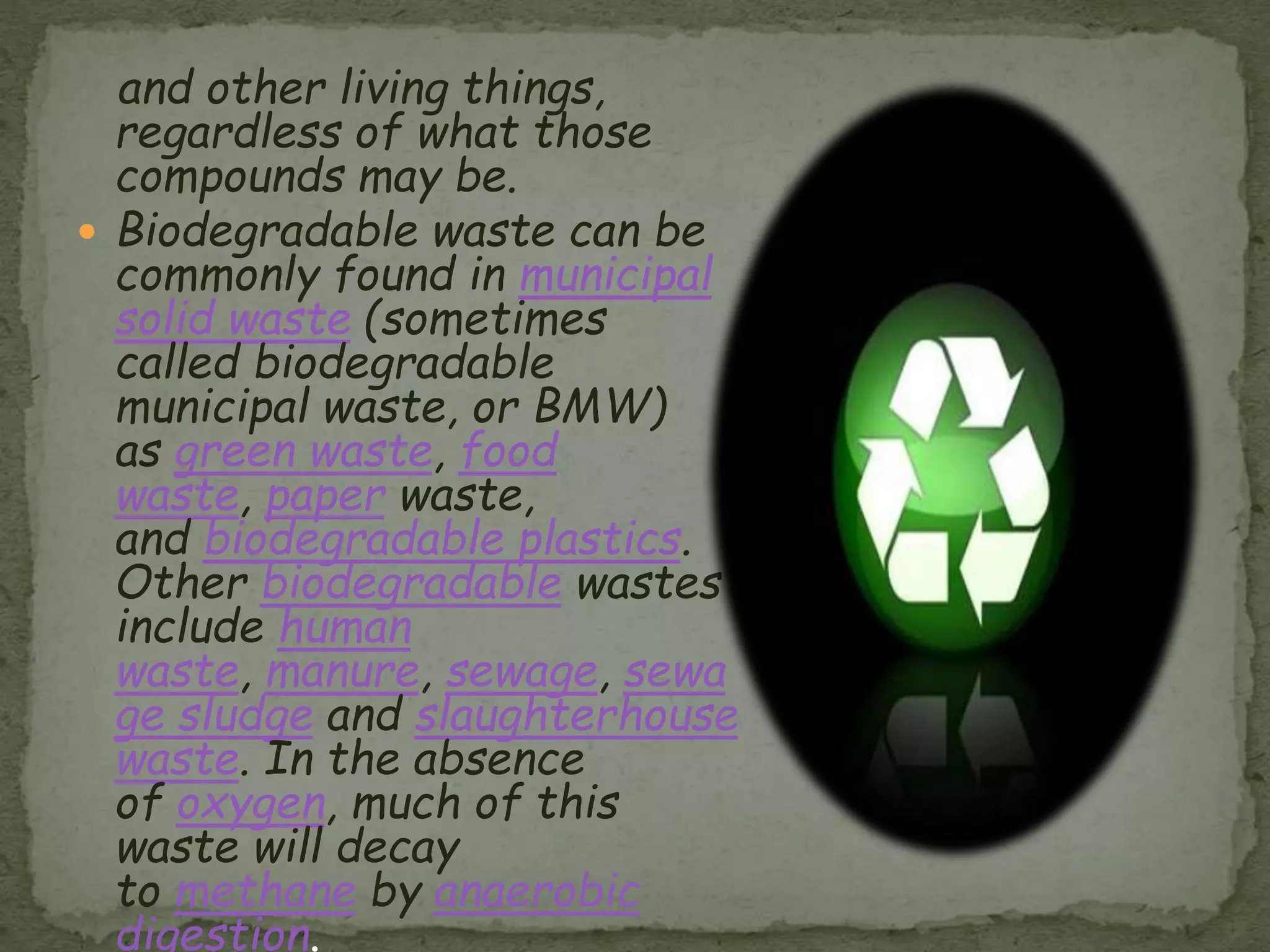 Biodegradable and non biodegradable waste and their management project ...