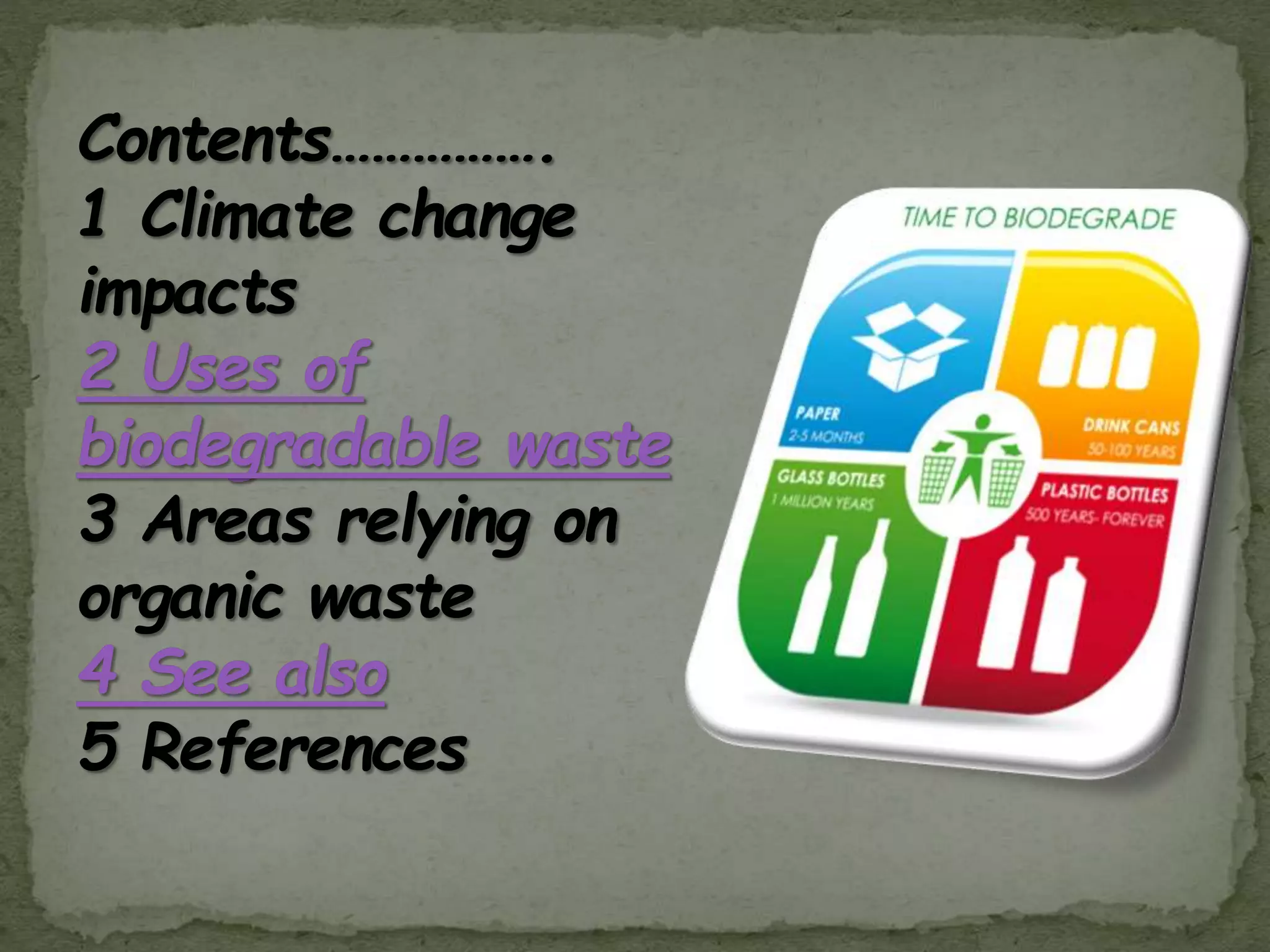 Biodegradable and non biodegradable waste and their management project ...