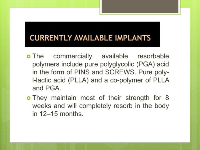 Biodegradable implants | PPTX