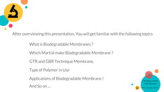 Biodegradable membranes | PDF | Chemistry | Science