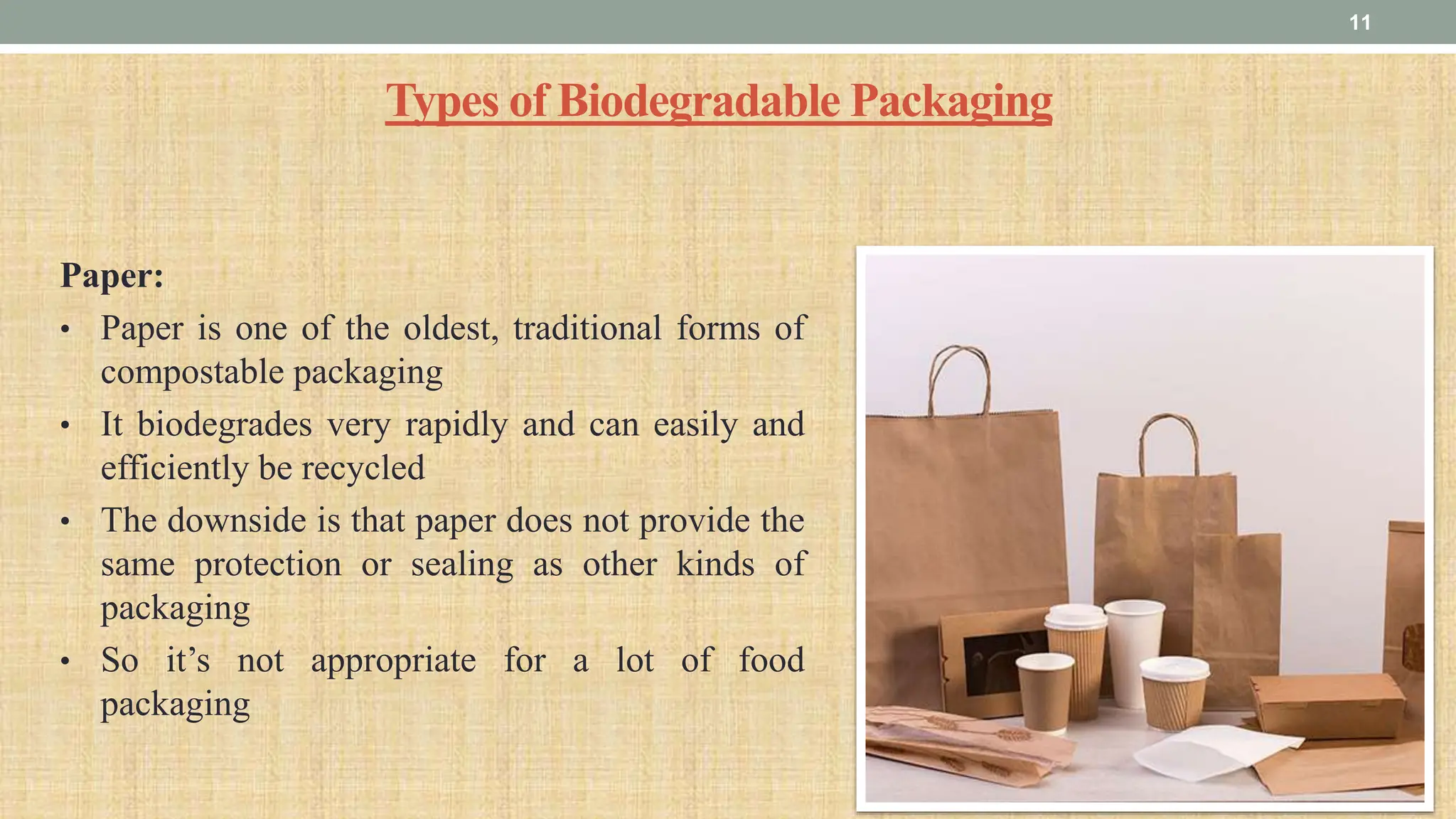Biodegradable Packaging of food | PPTX