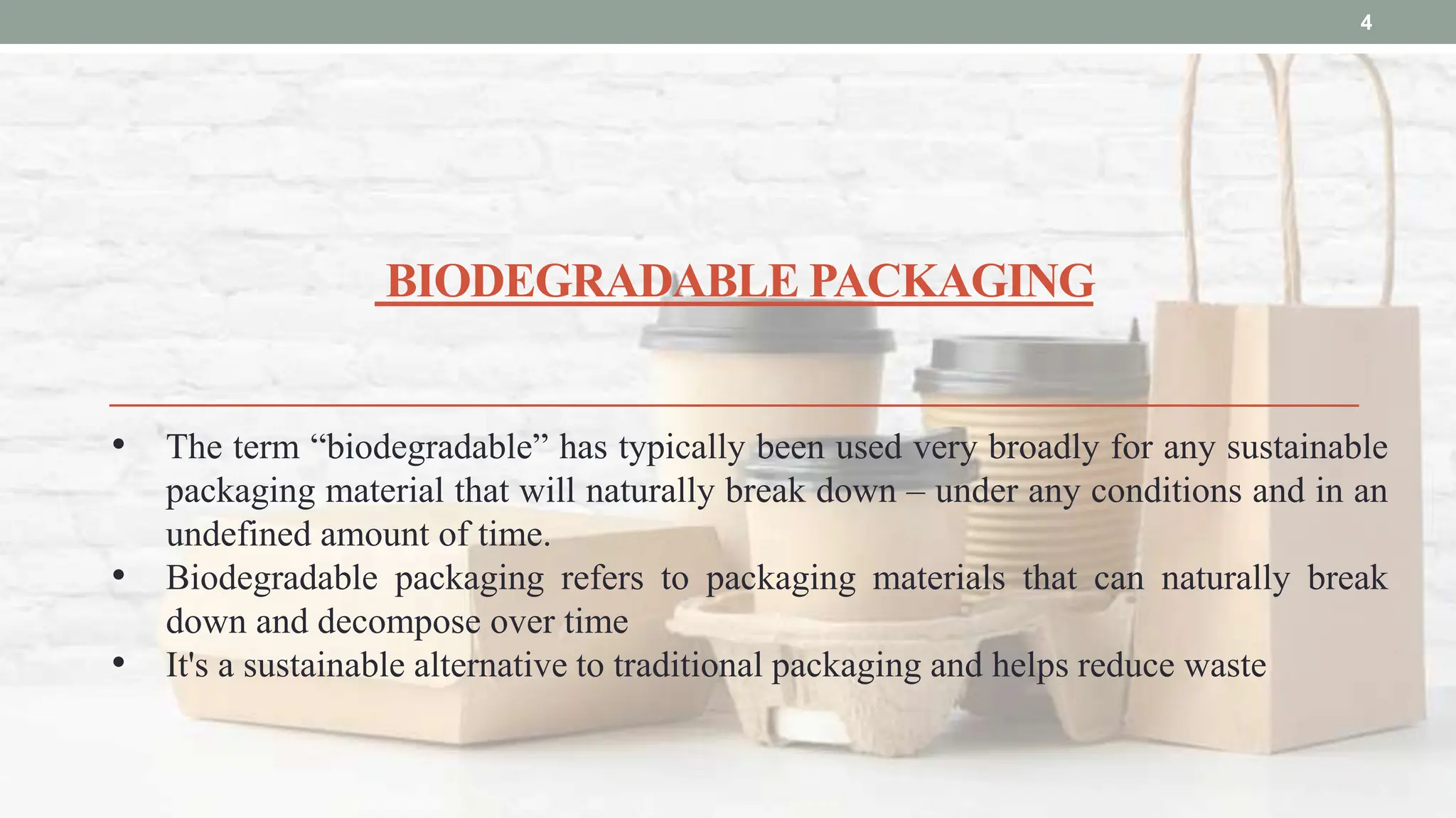 Biodegradable Packaging of food | PPTX