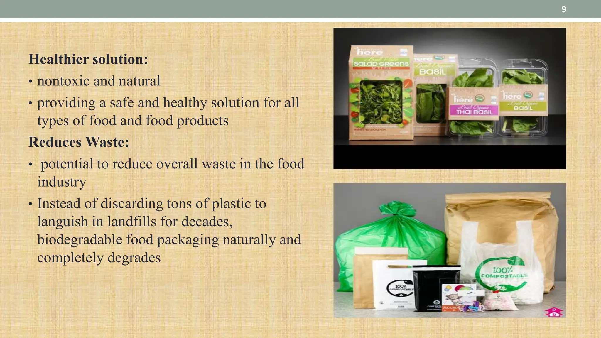Biodegradable Packaging of food | PPTX | Environmental Services ...