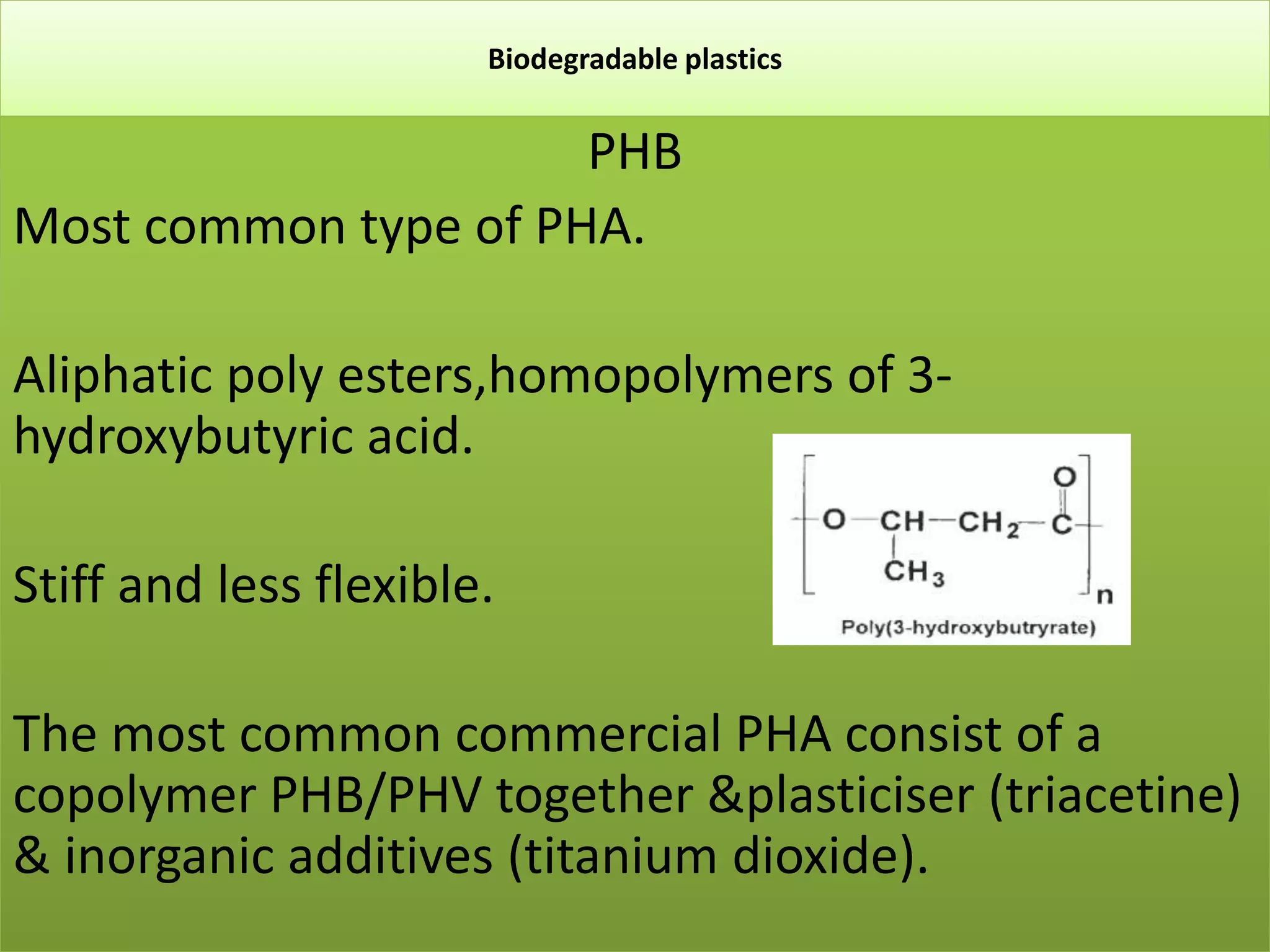 Biodegradable plastic plant biotech. | PPTX