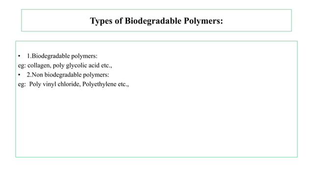 Biodegradable plastics | PPT