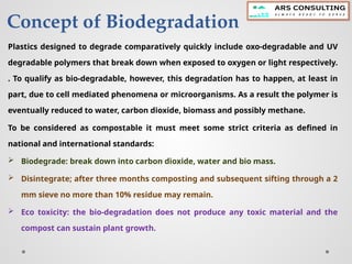 Bio degradable Plastics presentation - ARS CONSULTING.pptx