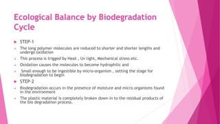 Biodegradable polymer maintain ecological balance | PPT