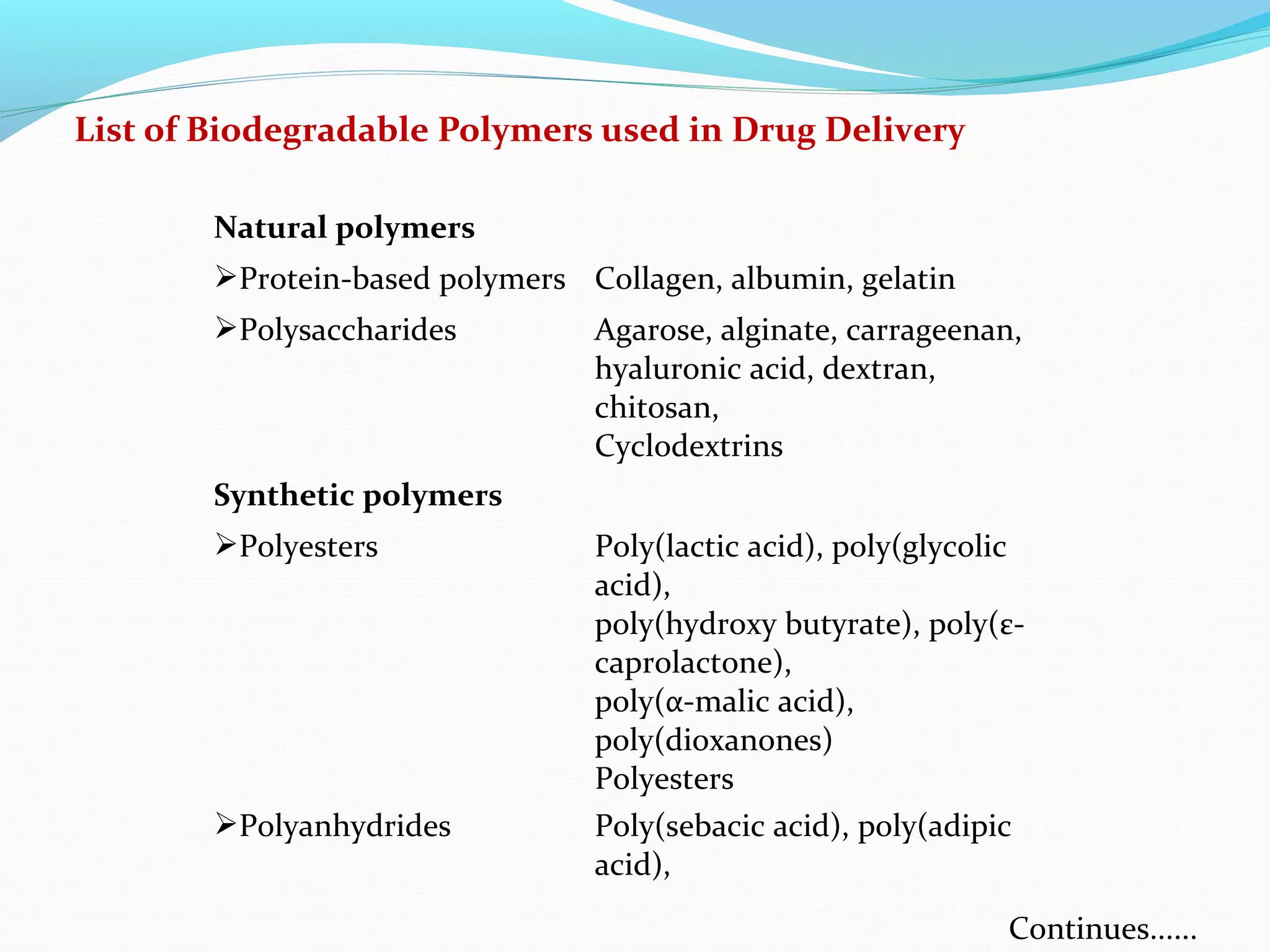 Biodegradable Polymers | PPT