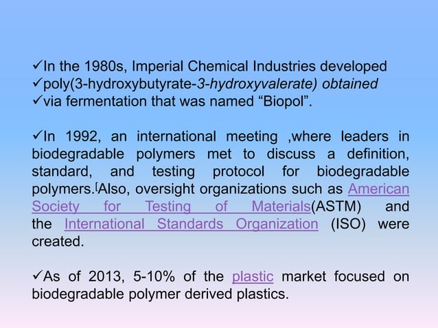 Biodegradable Polymers | PPTX | Chemistry | Science