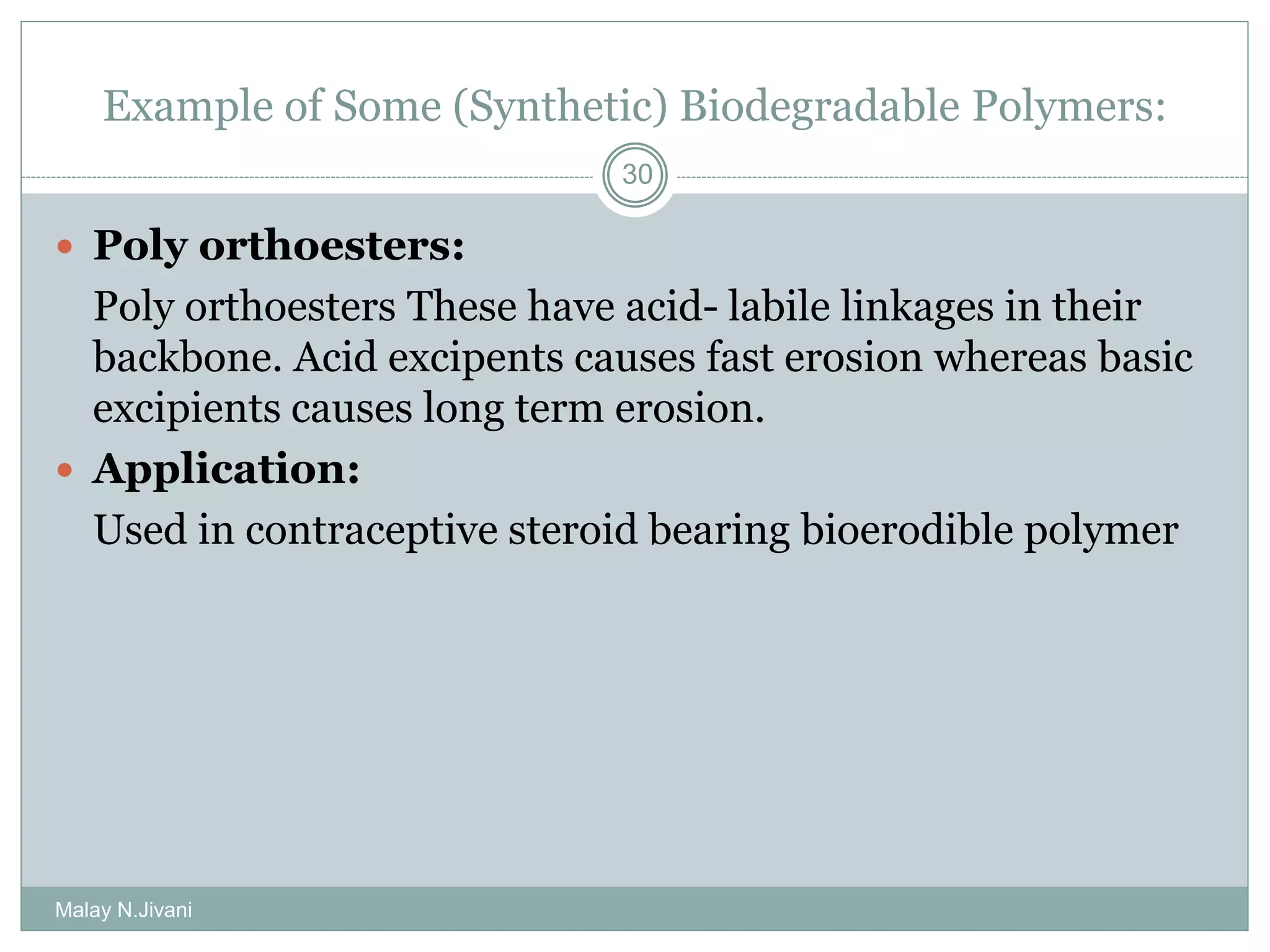 Biodegradable polymers | PPTX