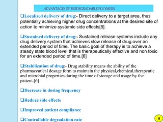 Biodegradable polymers based transdermal drug delivery system | PPT