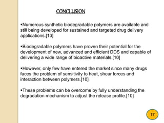 Biodegradable polymers based transdermal drug delivery system | PPT