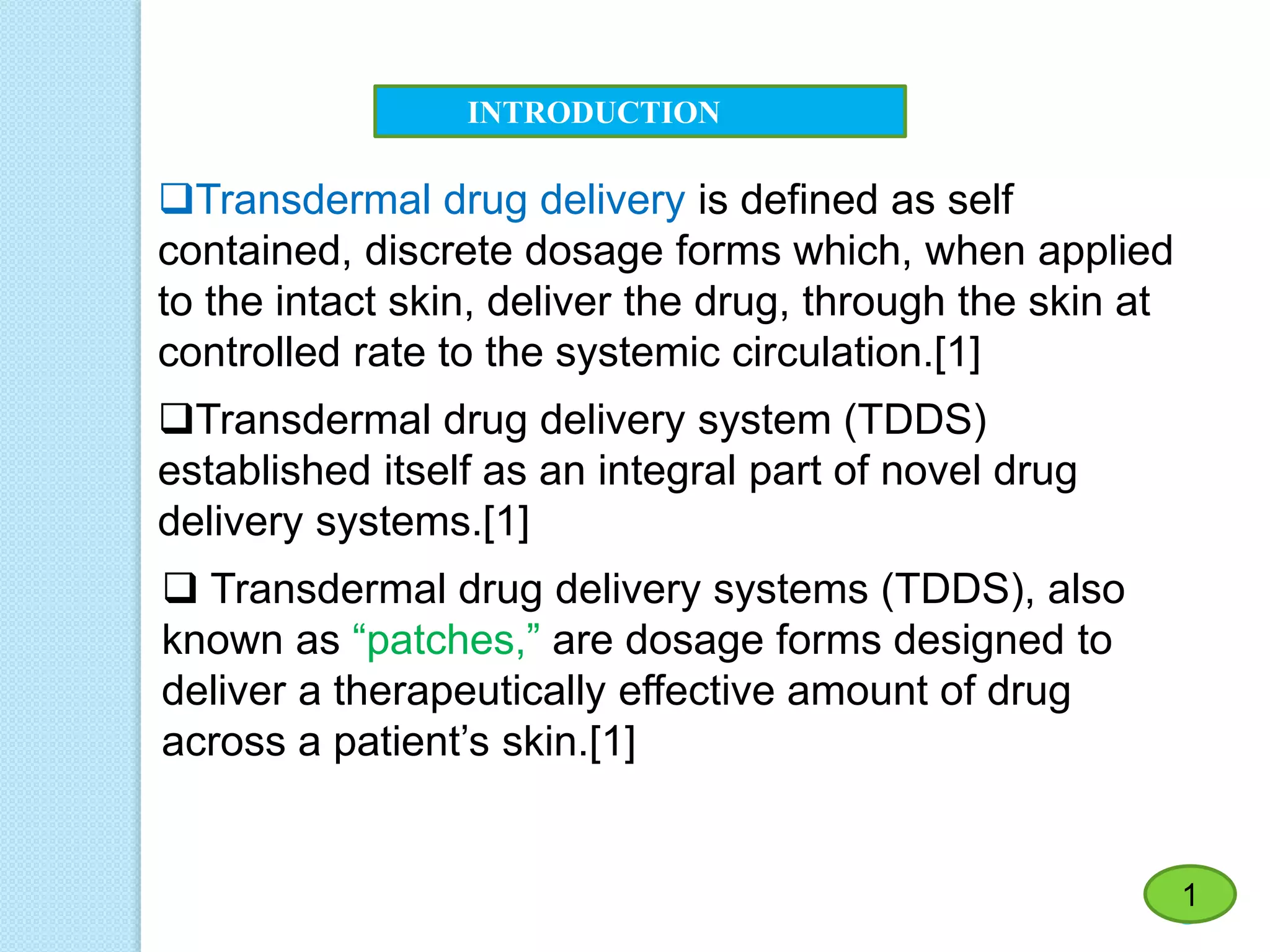 Biodegradable polymers based transdermal drug delivery system | PPTX