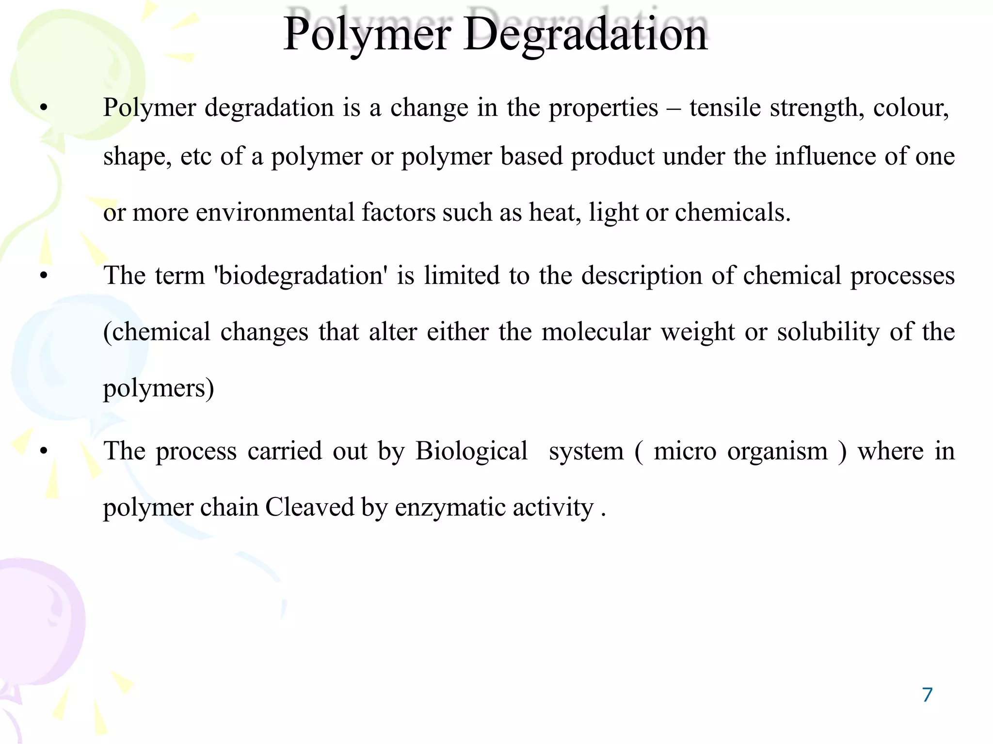 biodegradable polymers pptx | PPTX