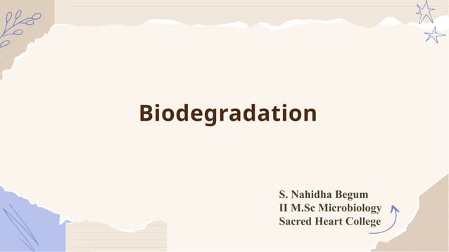 Biodegradation , biodegradable triangle and it's process. | PPT