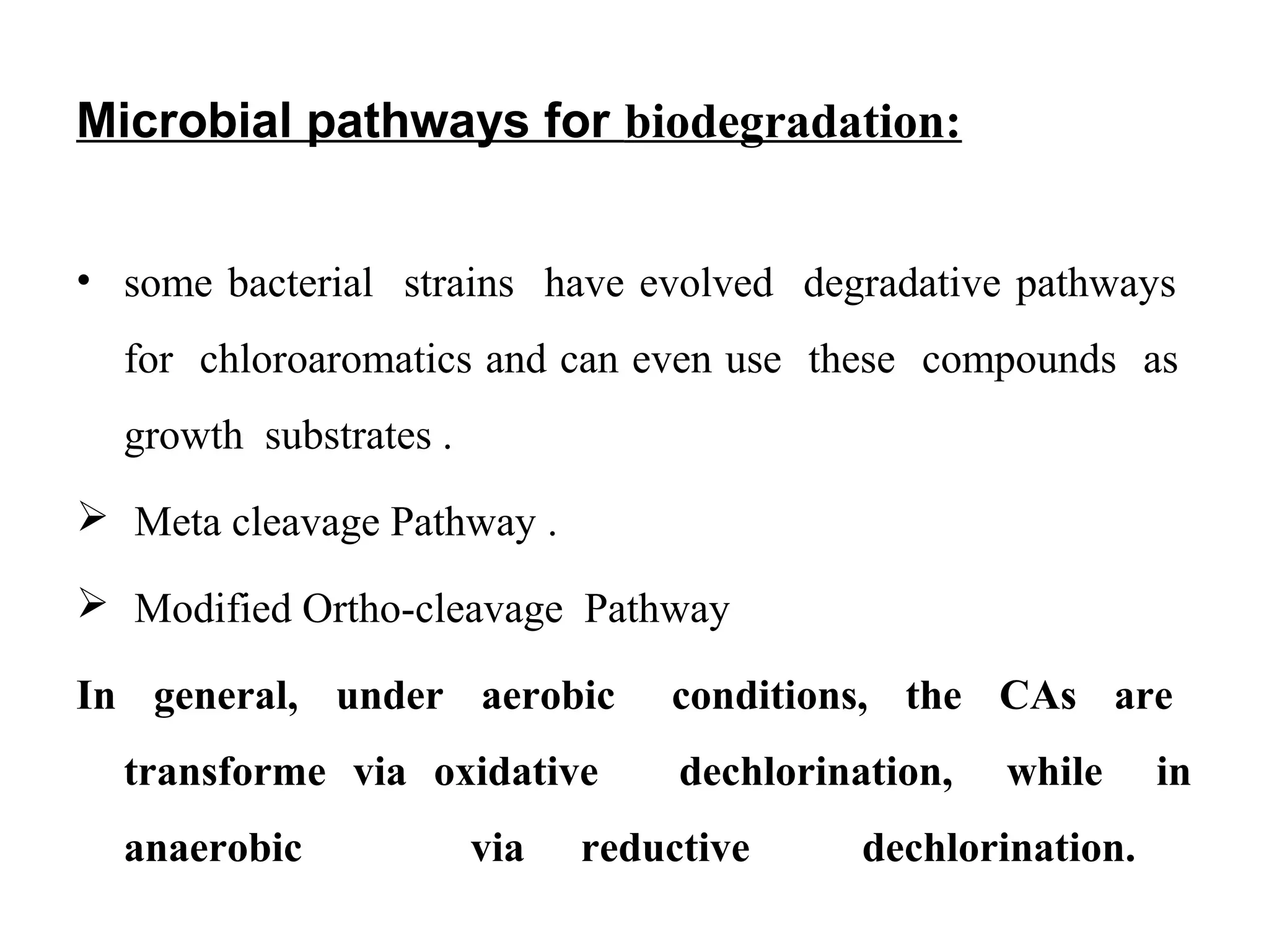 Biodegradation of chloroaromatic | PPT