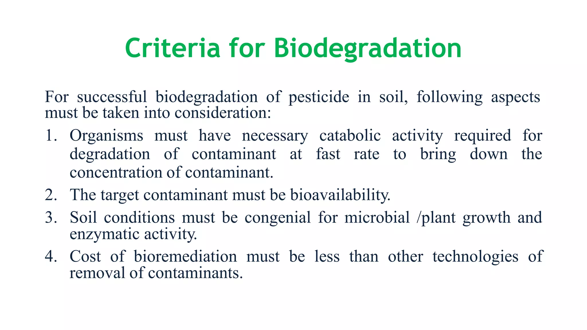Biodegradation of pesticides | PDF