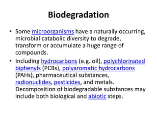 Biodegradation of pollutant 1 | PPTX