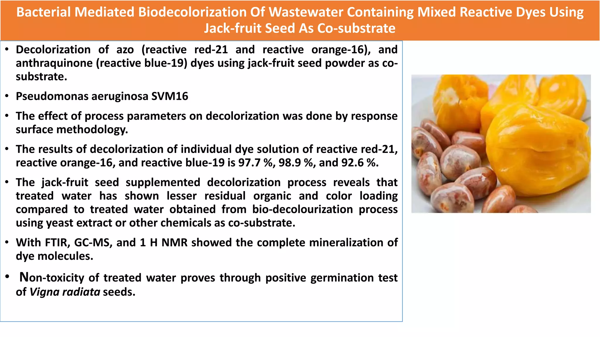 Biodegradation of textile dyes by bacteria | PPTX