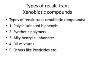 Microbial Biotransformation of xenobiotic compounds | PPTX