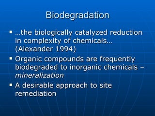 Biodegradation study of diesel and surrogate compounds of | PPT