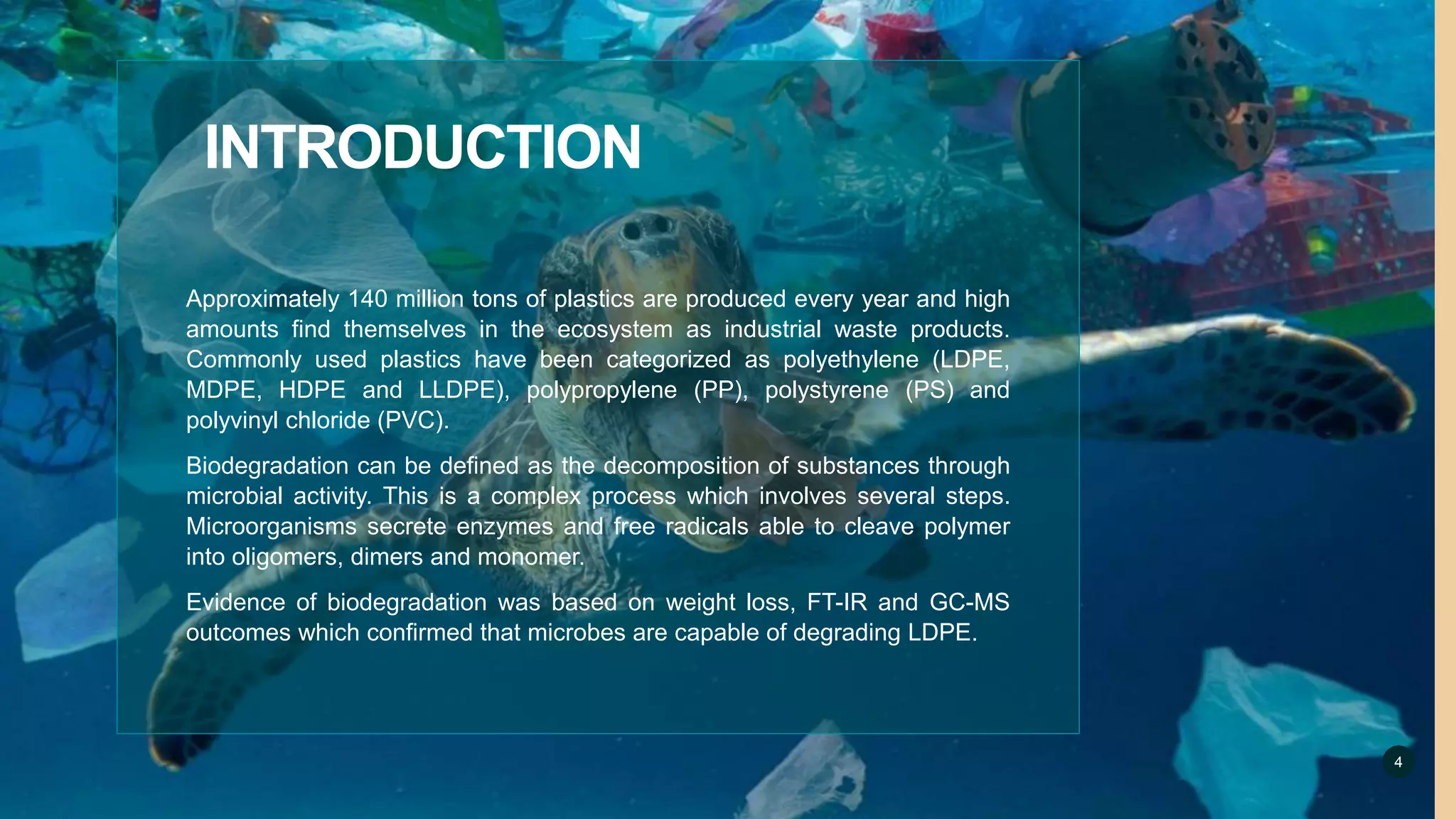 Biodegradibility of polyethylene by bacteria and fungi | PPTX
