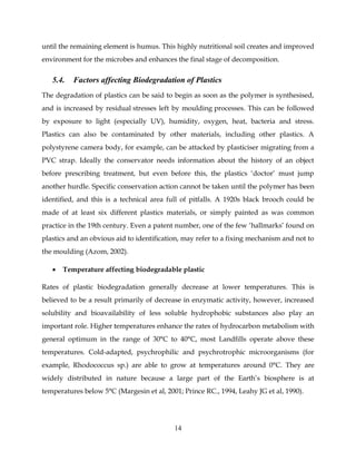 Biodegradation of Organic Compound and Plastic Materials | PDF
