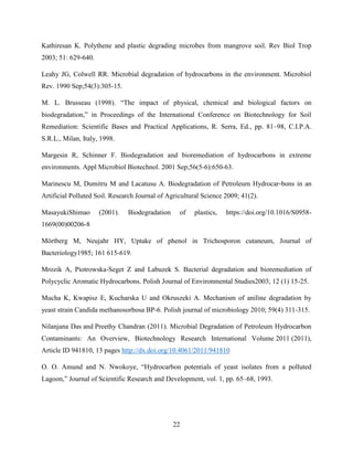 Biodegradation of Organic Compound and Plastic Materials | PDF