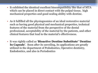 Biodentine.pptx | Dental Health | Diseases and Conditions