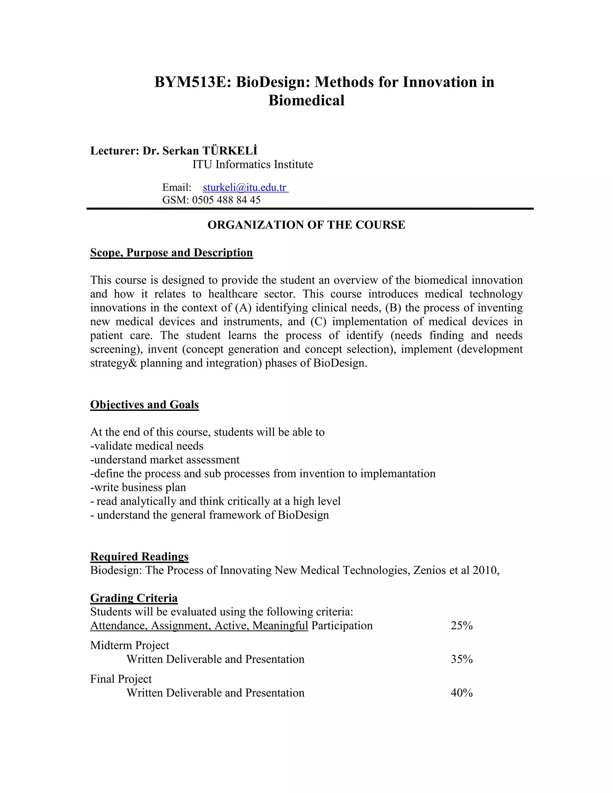 Biodesign serkan turkeli_2014 | PDF