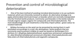 Biodeterioration of textiles | PPTX